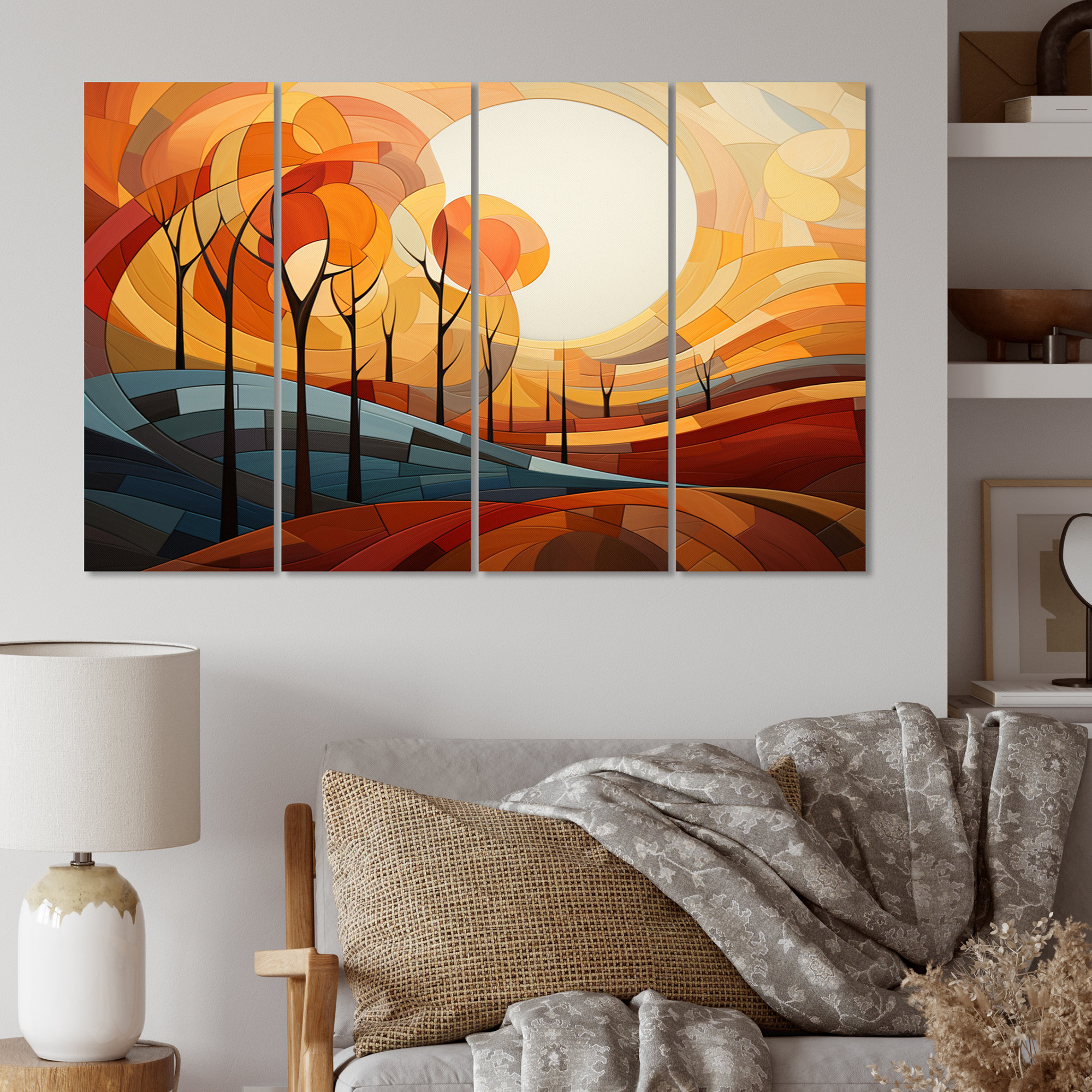 Wrought Studio Romantic Landscape Intertwined Souls On Canvas 4 Pieces Set | Wayfair